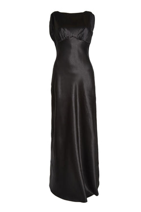 Natalie Black Cowl-Back Maxi Dress - 6 - True Decadence