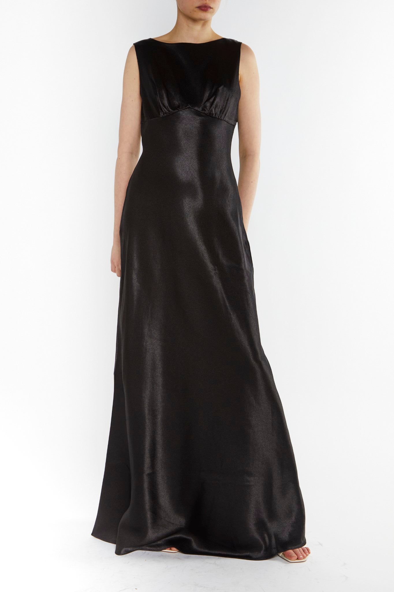 Natalie Black Cowl-Back Maxi Dress - 6 - True Decadence